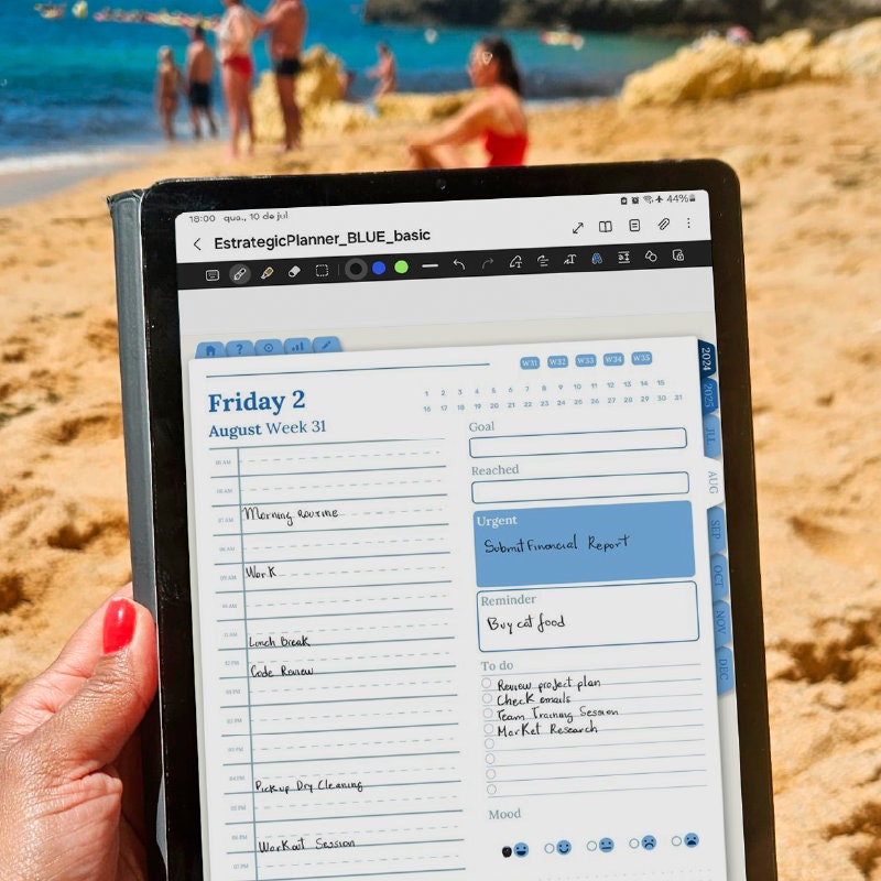 2024-2025 Perfect Digital Planner 18-month Calendar With Goal Setting ...