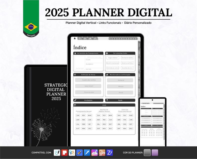 Planner Strategic 2025 With Dream Board, Smart Goal , Action Plan and ...