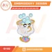 Chip – Beauty & Beast Applique Embroidery Design – Machine Embroidery ...