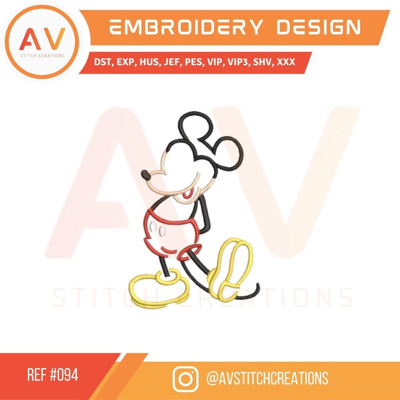 Mickey Mouse Outline - Etsy