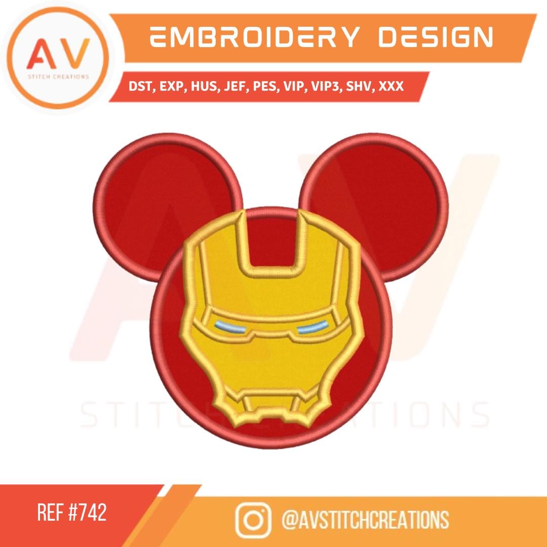 Techknight Mouse Ears Applique Embroidery Design: (4x4, 5x7, 8x8 Hoops ...