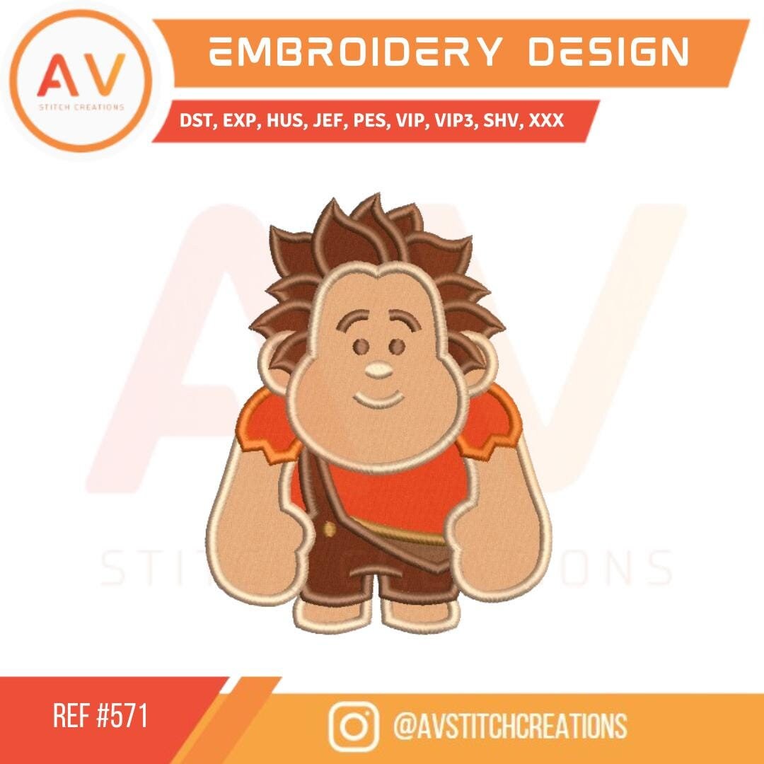 571 Wreck It Ralph. Embroidery Applique. Machine Embroidery Design ...