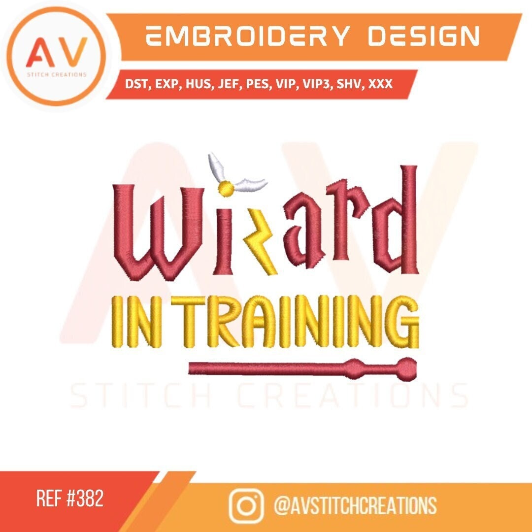 382 Wizard in Training. Wizard School Embroidery Design. Machine ...