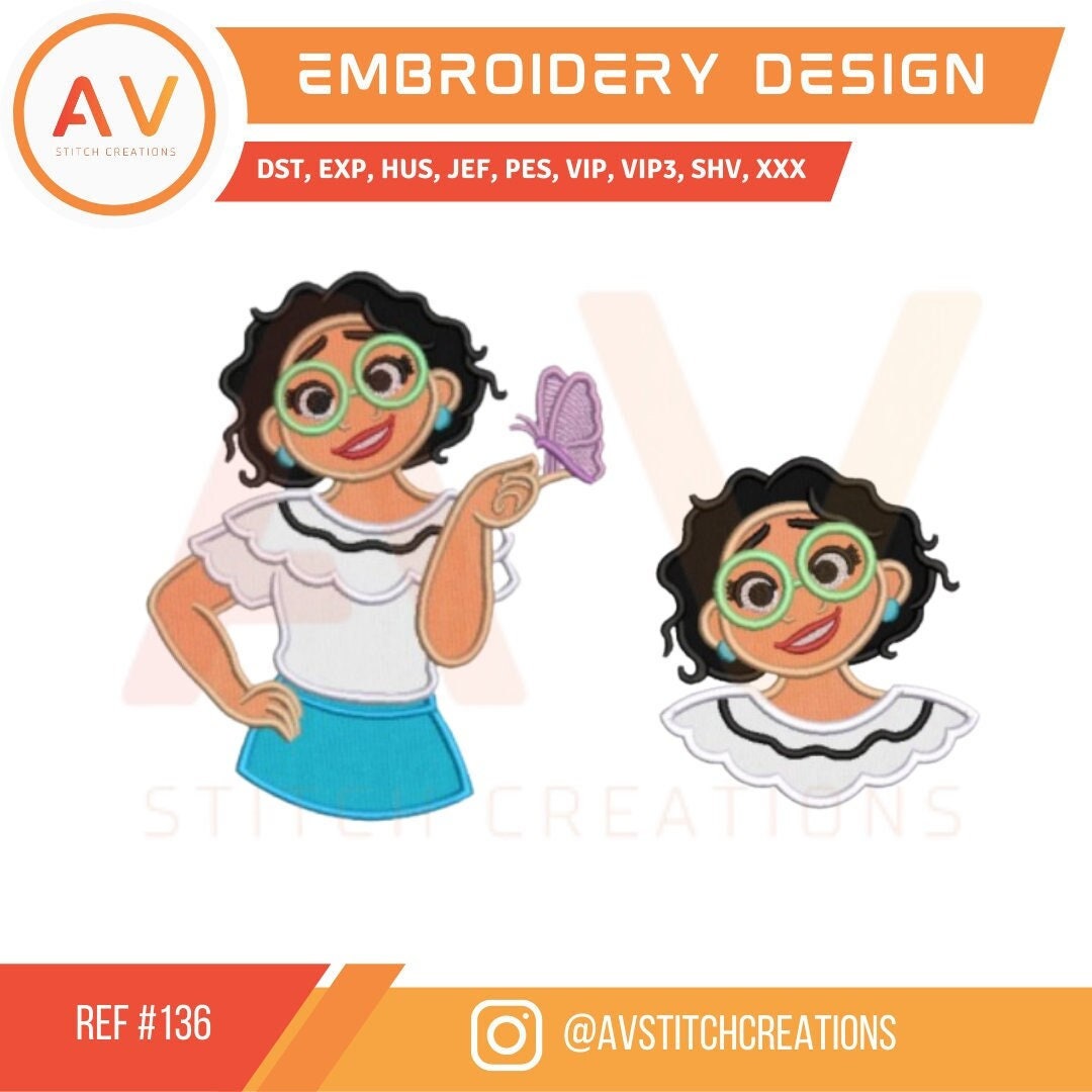 136 Mirabel Encanto. Embroidery Applique. Machine Embroidery Design ...