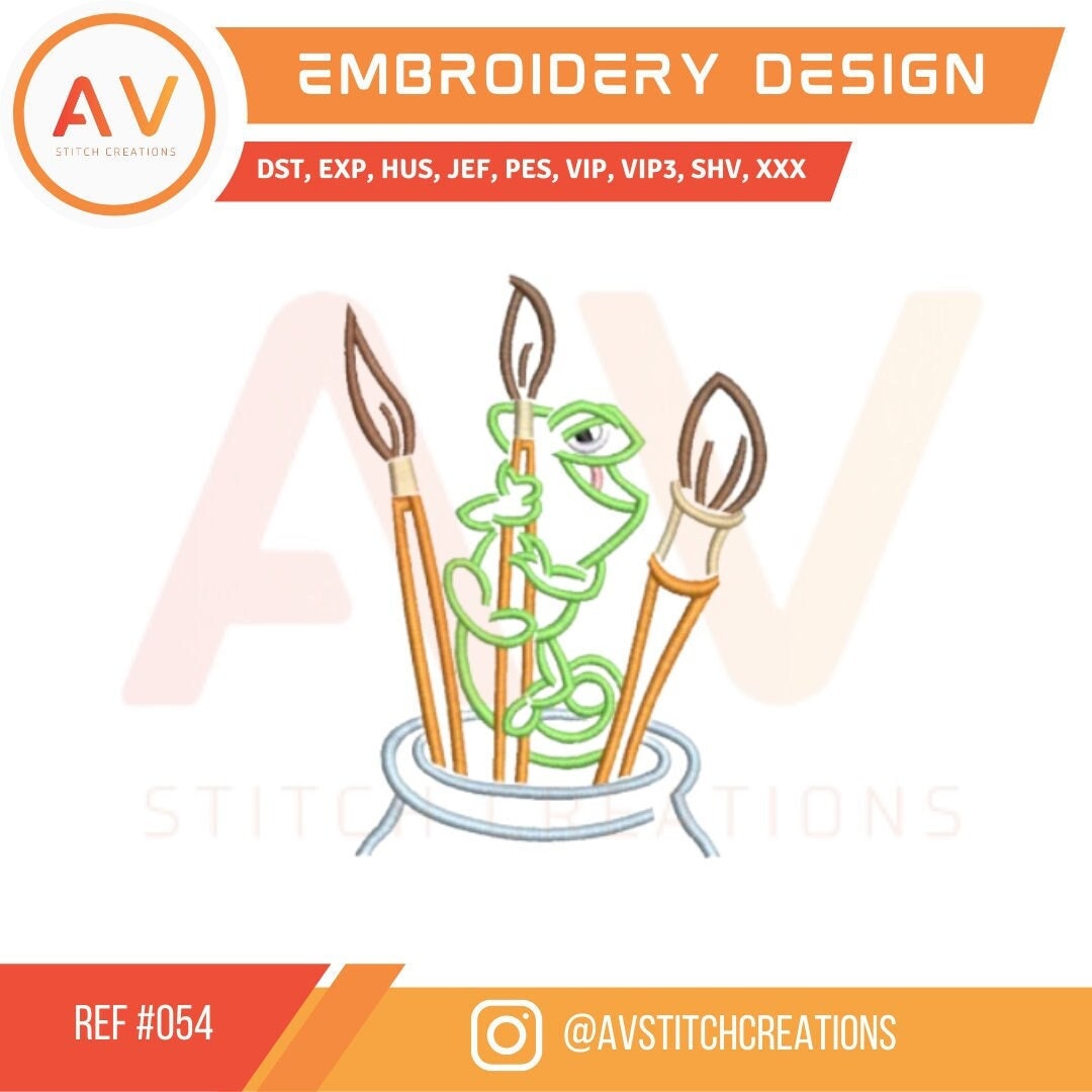 54 Pascal Chamaleon. Tangled. Outline Stitch Embroidery. Embroidery ...