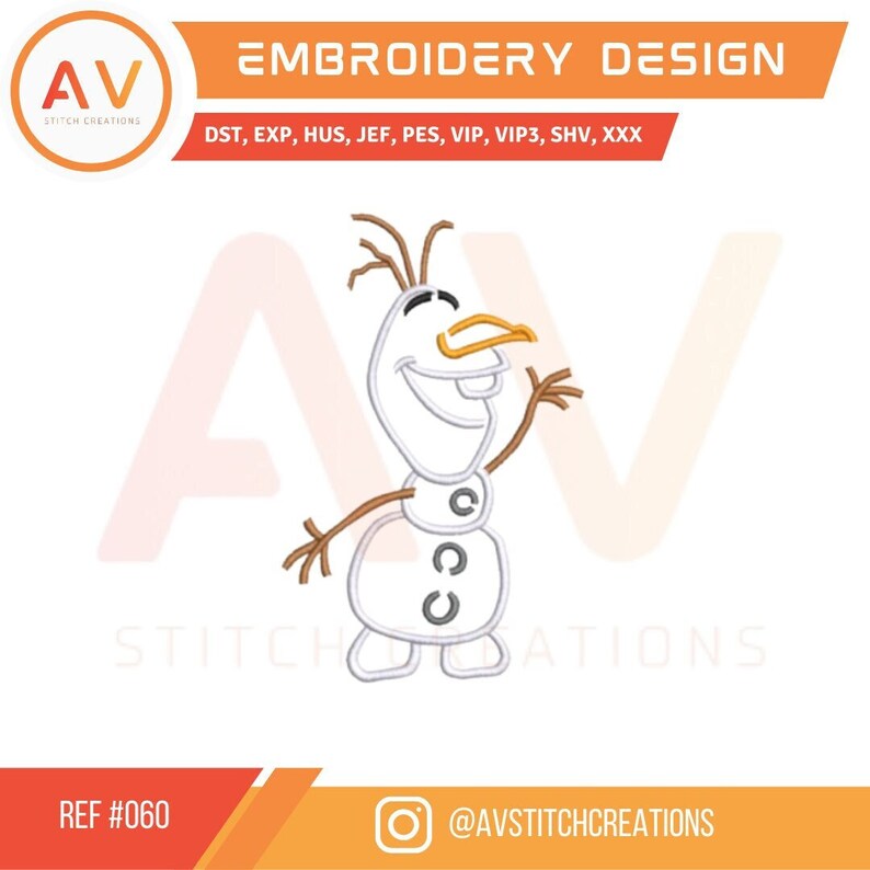 Olaf Frosty Snowman – Frozen. Embroidery Design – Machine Embroidery ...