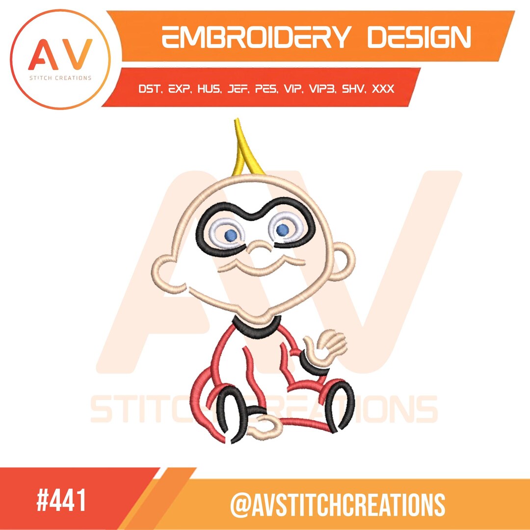 Powerful Super Baby Hero Outline Machine Embroidery Design, PES JEF DST ...