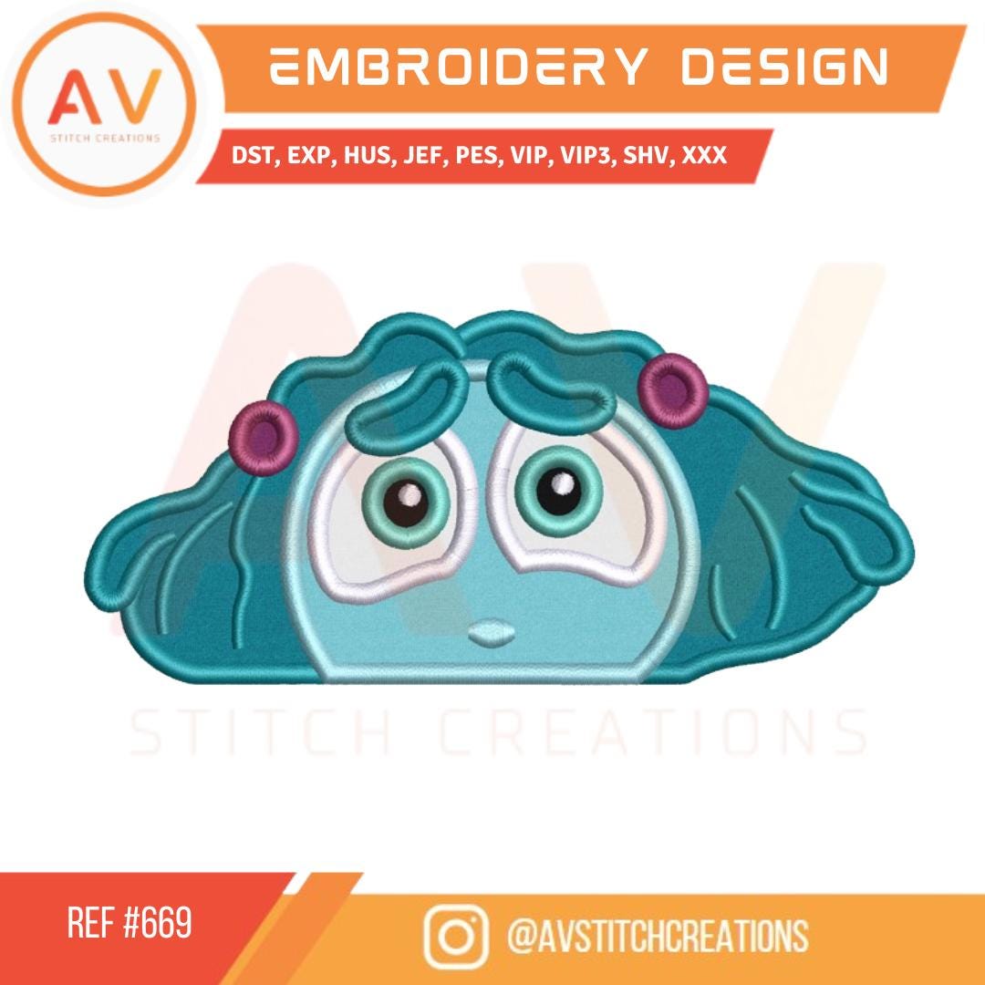 669 Envy. Inside Out. Peeker. Embroidery Applique. Machine Embroidery ...