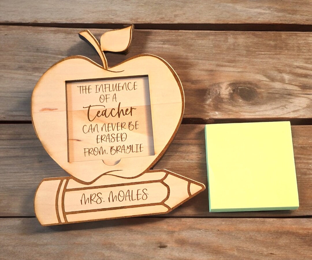 Teacher, Teacher Thank You, Note Pad Holder, Glowforge, SVG, Laser File ...