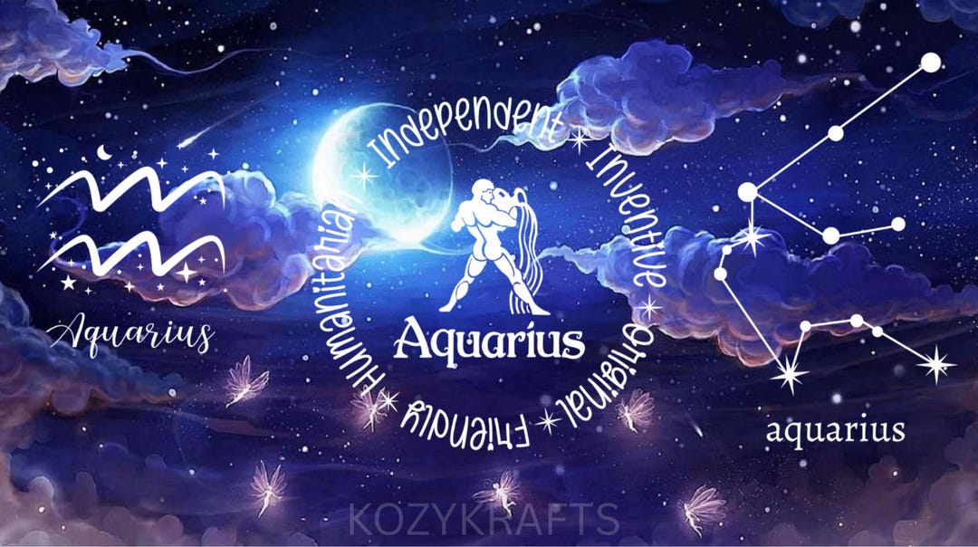 Aquarius Zodiac Sublimation Wraps - Etsy