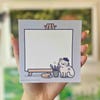 Bunny Notepad // Cute Meadow Rabbit to Do List Memo Pad With Flowers - Etsy