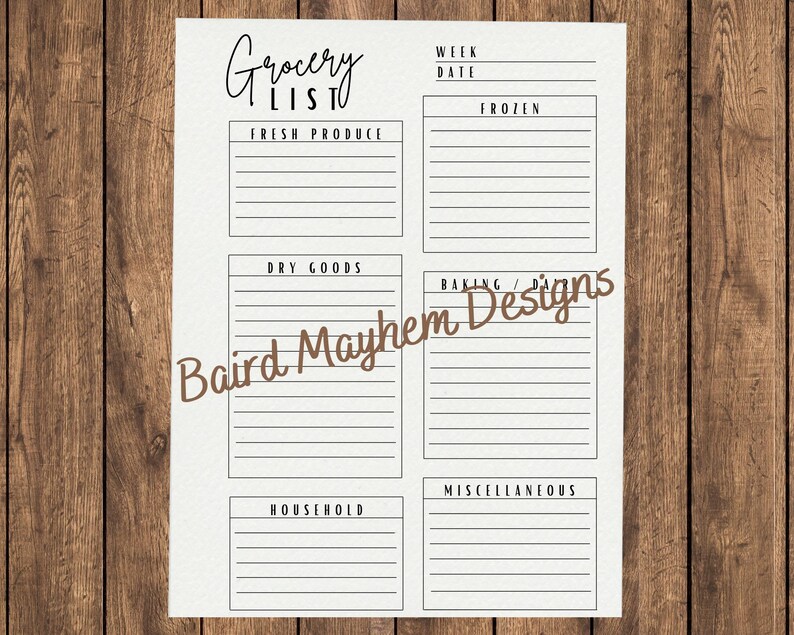 Weekly Meal Planner Pdf, Grocery List Pdf, 7 Day Menu Plan, Healthy ...