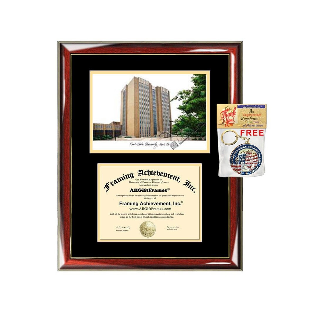 Kent State University Diploma Frame Lithograph Kent Certificate Frames ...