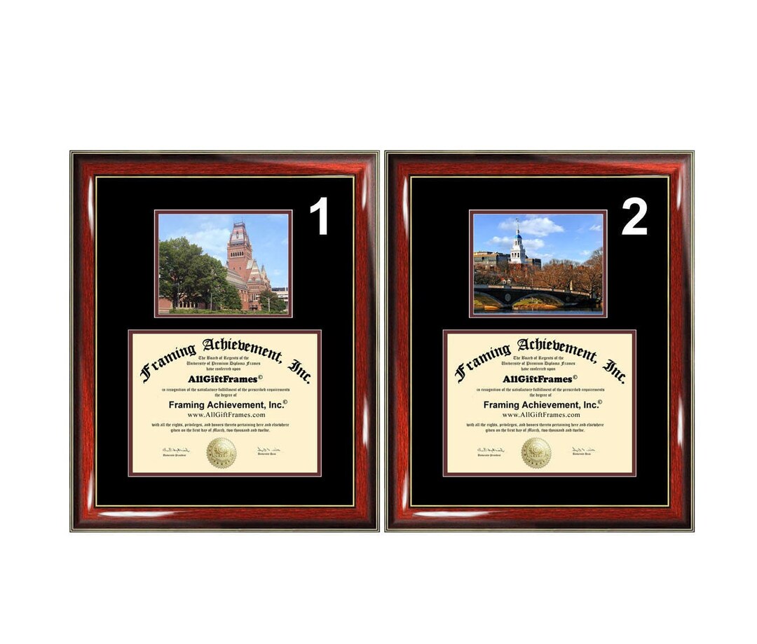 Harvard University Diploma Frame Campus Photo Degree Frames Framing Gift Harvard Graduation ...