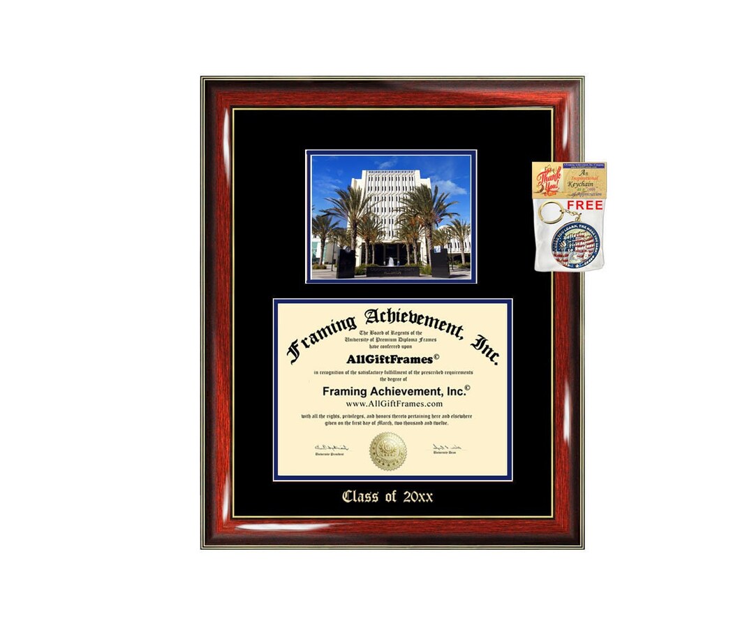 Embossed CSUF University Diploma Frame College Cal State Degree Framing ...