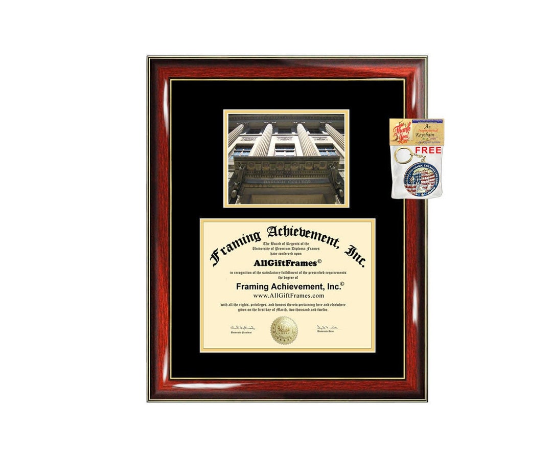 Baruch College CUNY Diploma Frame Certificate Degree Frames Framing ...