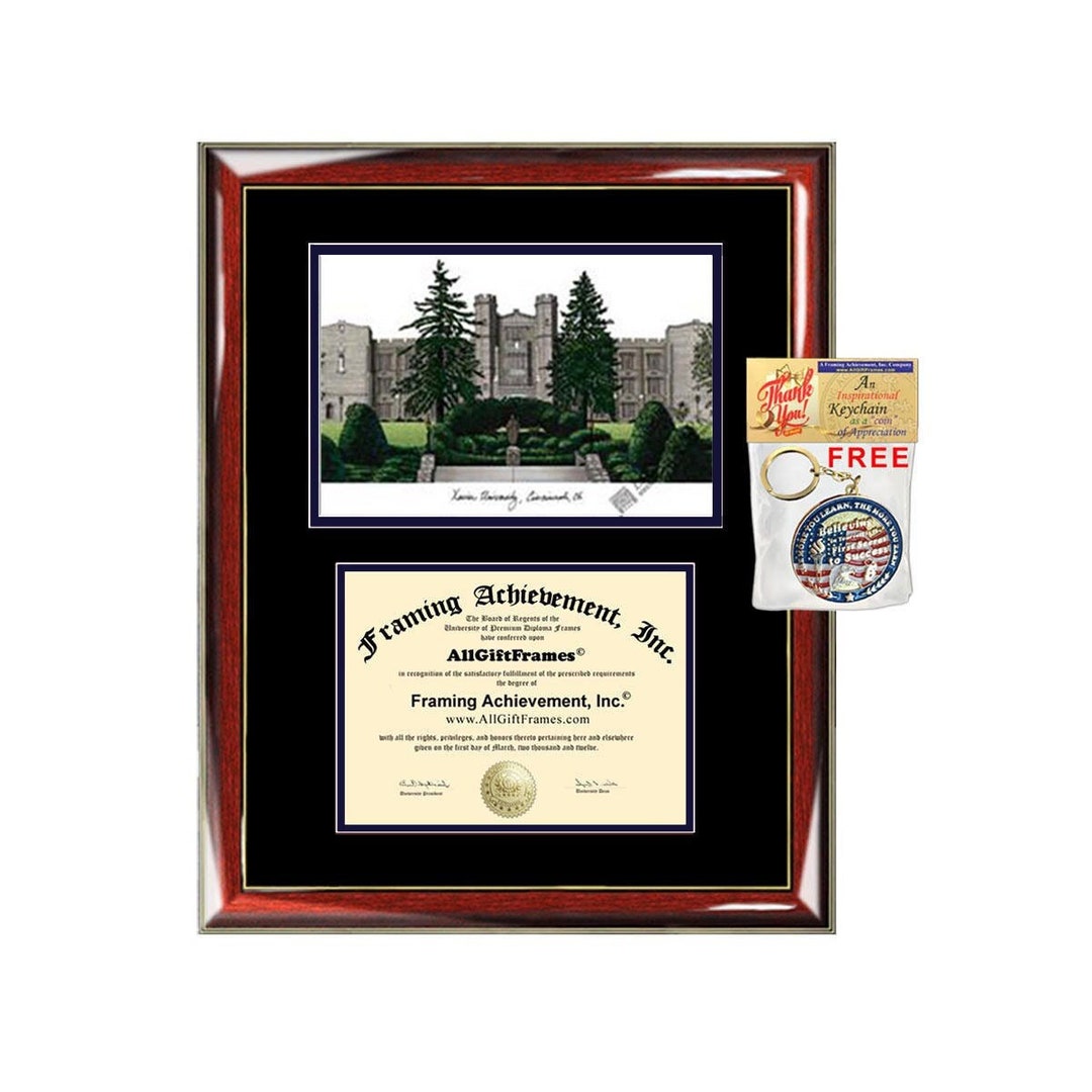 Xavier University Diploma Frame Lithograph Campus Image Ohio ...
