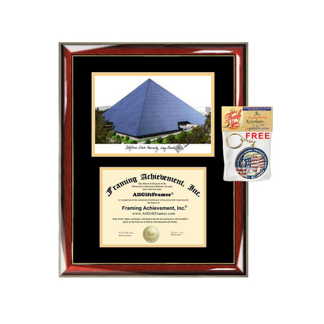 CSULB Diploma Frames Lithograph California State University Long Beach ...