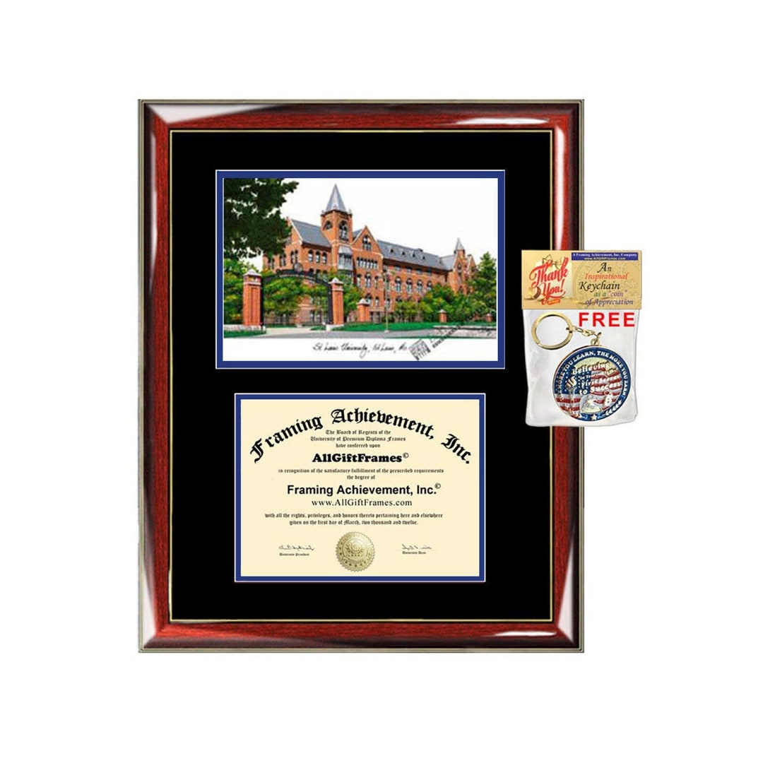 Saint Louis University Diploma Frames SLU Lithograph Frame Campus ...
