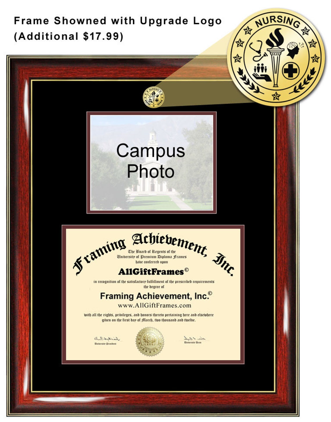 NCSU Diploma Frame Campus Certificate North Carolina State University ...