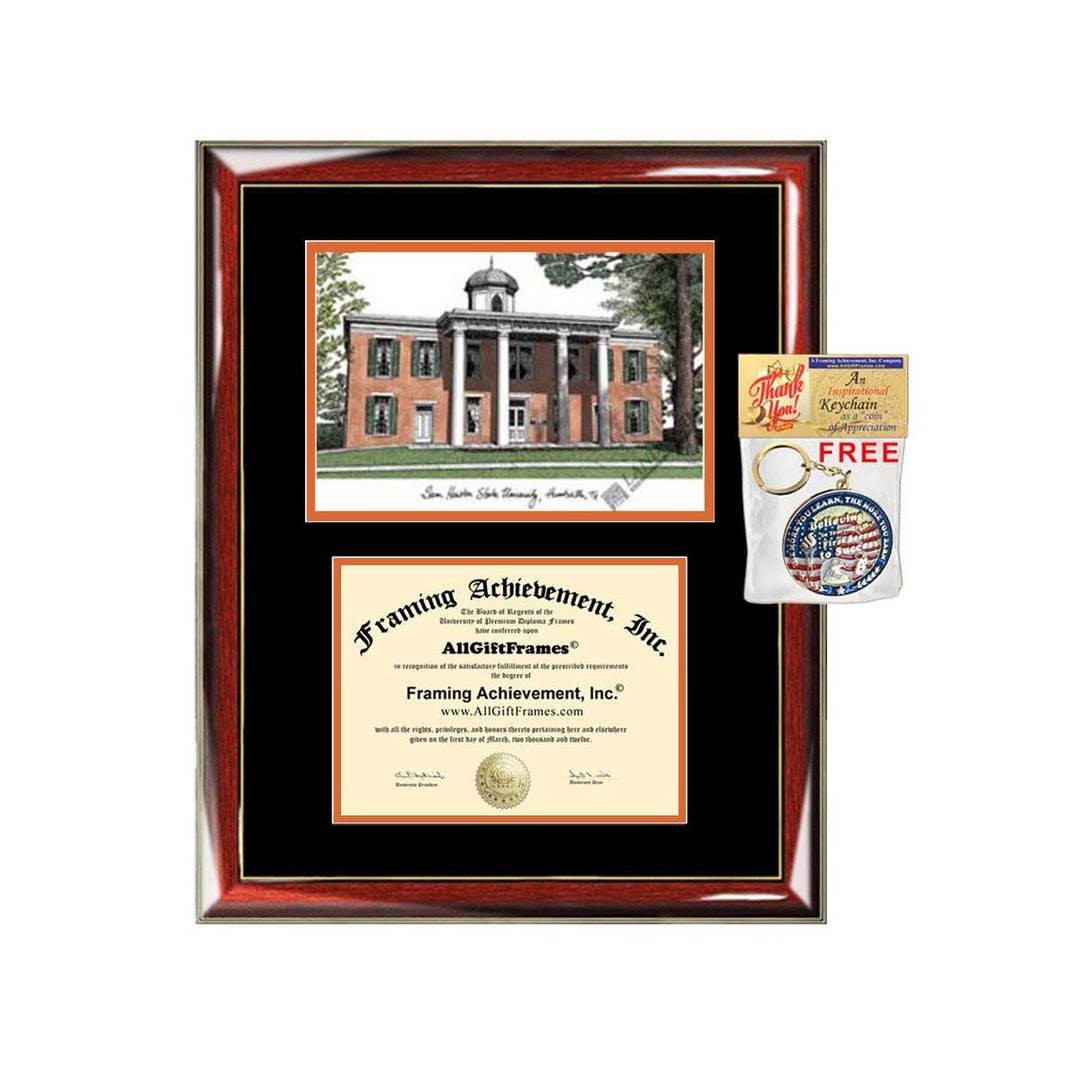 SHSU Diploma Frames Sam Houston State University Lithograph Frame ...