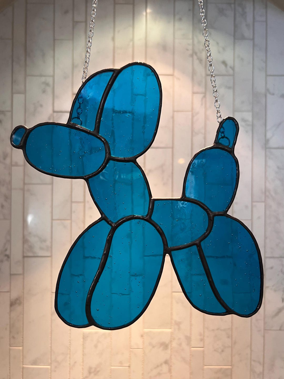 Adorable Jeff Koons Pop Art Stained Glass Balloon Dog - Etsy