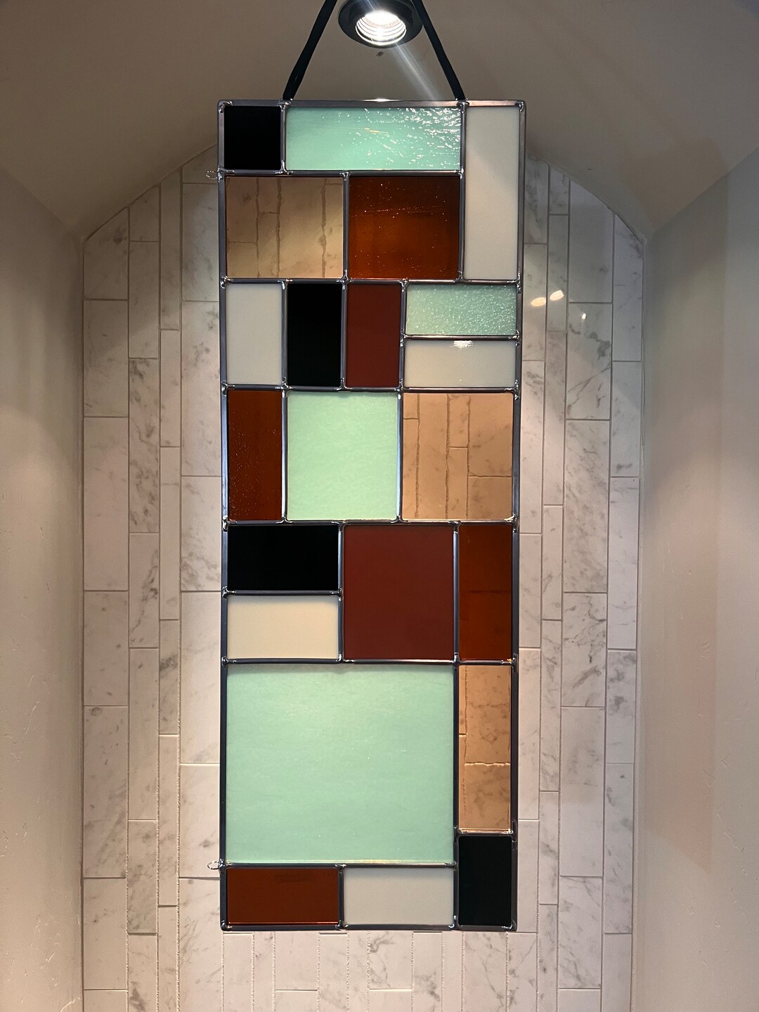 Abstract Mad Men Inspired MCM Stained Glass Panel - Etsy