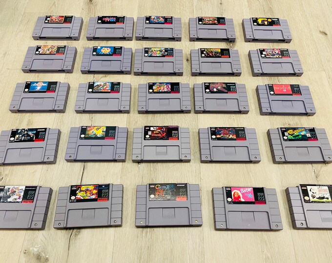 Authentic Super Nintendo SNES Video Games - Etsy
