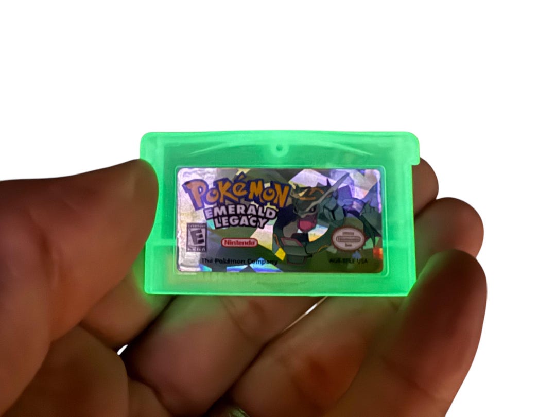 Pokemon Emerald Version Legacy Edition Glow in Dark W/ RTC Battery - Etsy