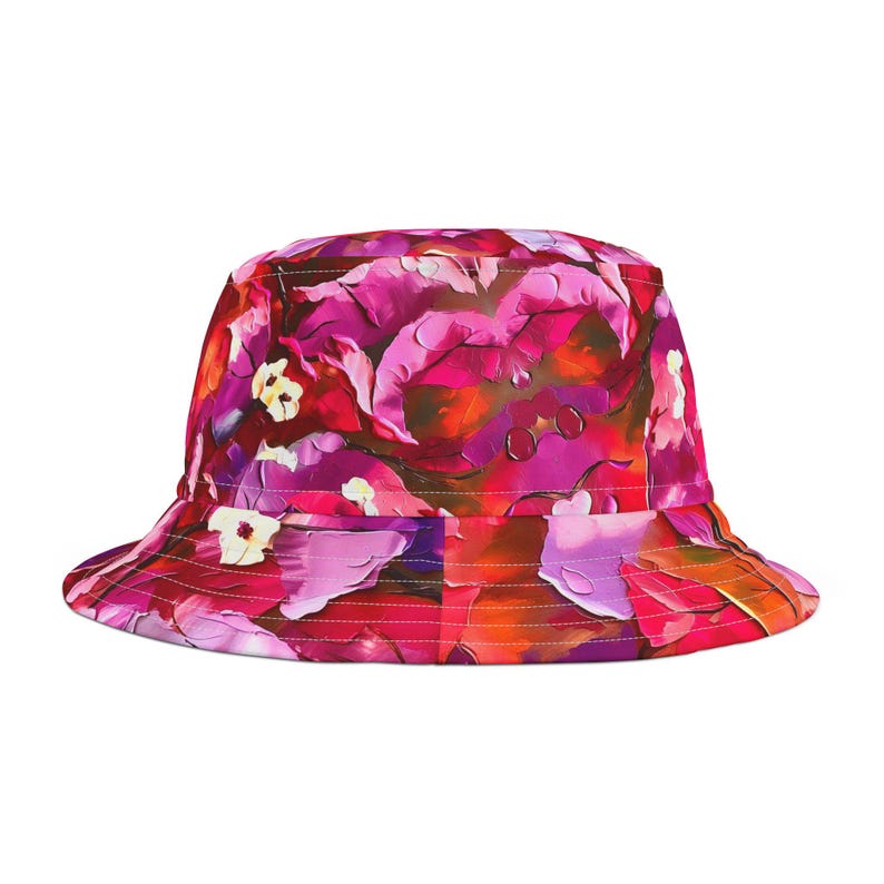 Colorful Bougainvillea Bucket Hat for Summer, Lightweight and ...