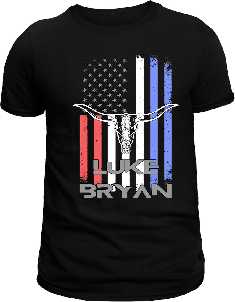 Luke Bryan PNG Files | Country Music Flag Design DTF Printable Digital ...