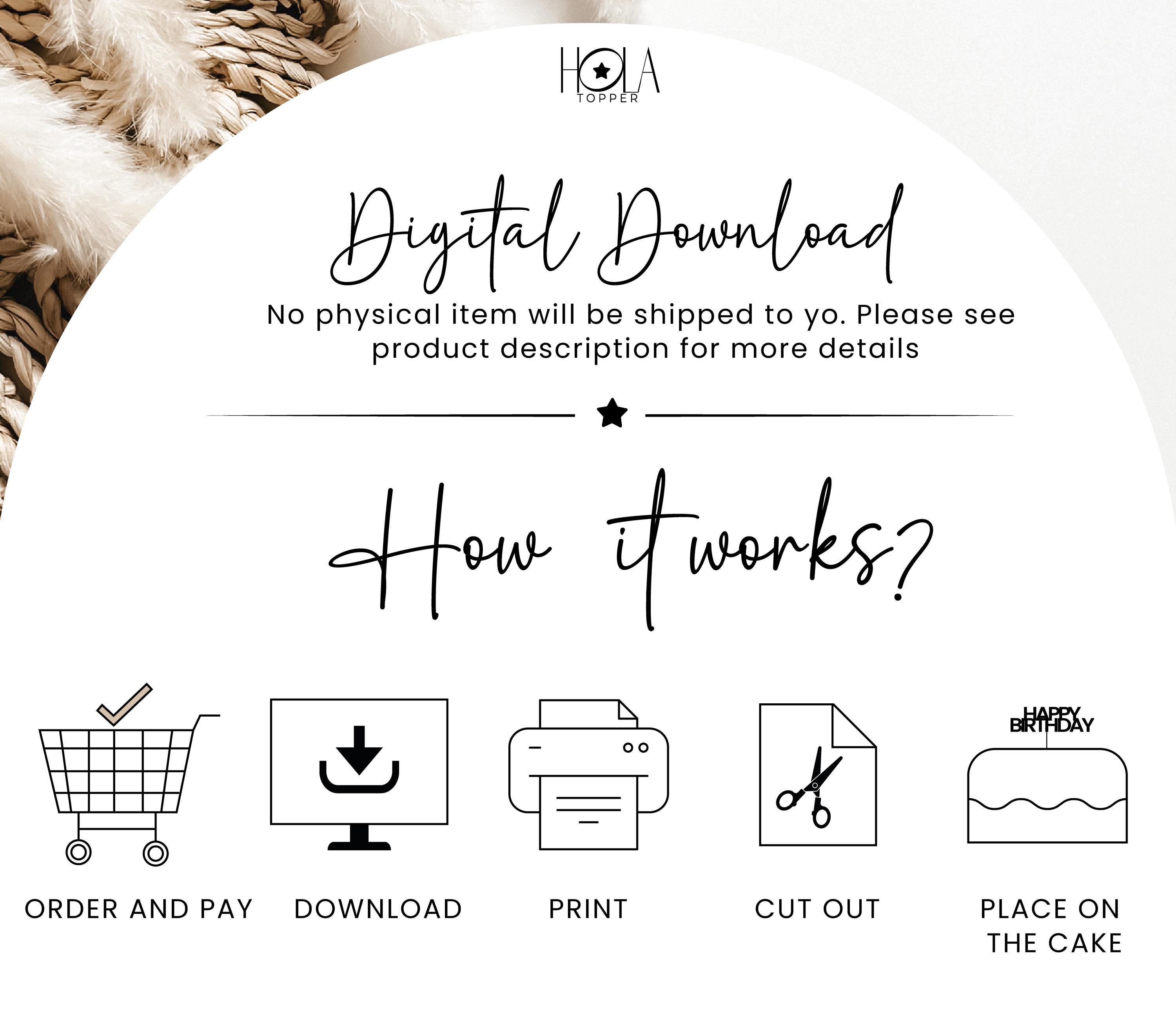 Hello 2025 Cake Topper, Happy New Year Cake Topper, New Year's Eve Cake ...