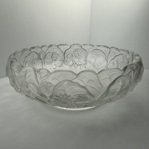 Vintage Fenton Frosted Water Lily Bowl - Etsy