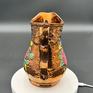 Antique Copper Luster Pitcher - Etsy