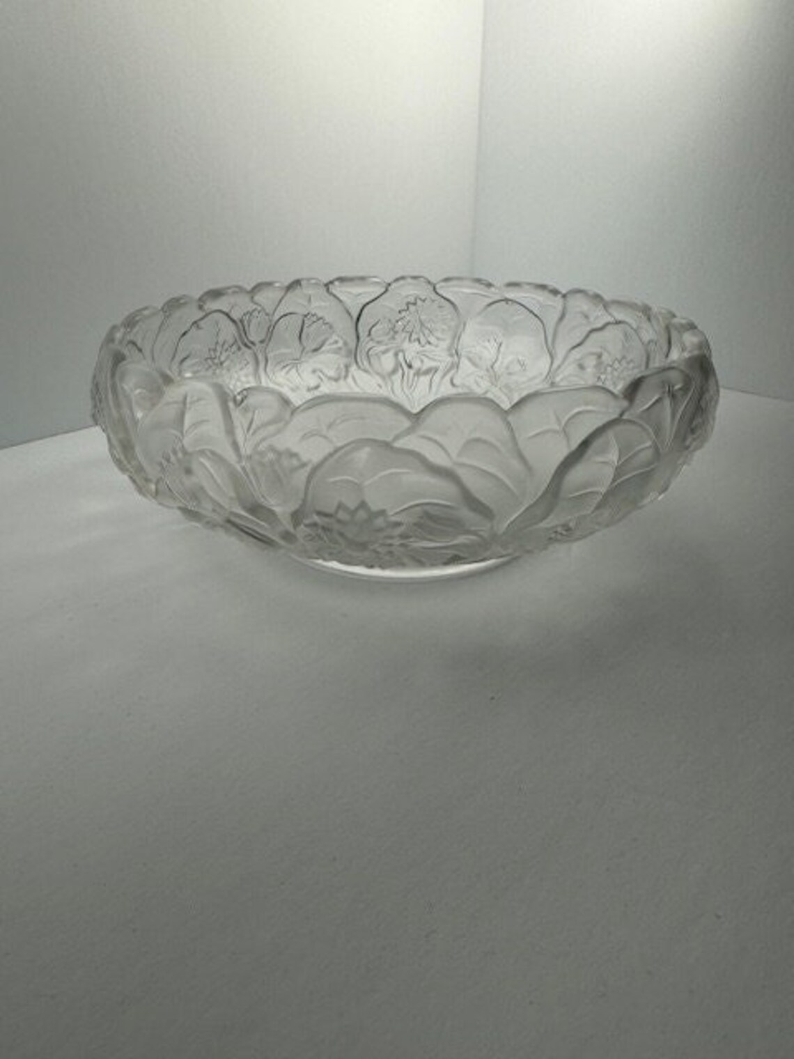 Vintage Fenton Frosted Water Lily Bowl - Etsy