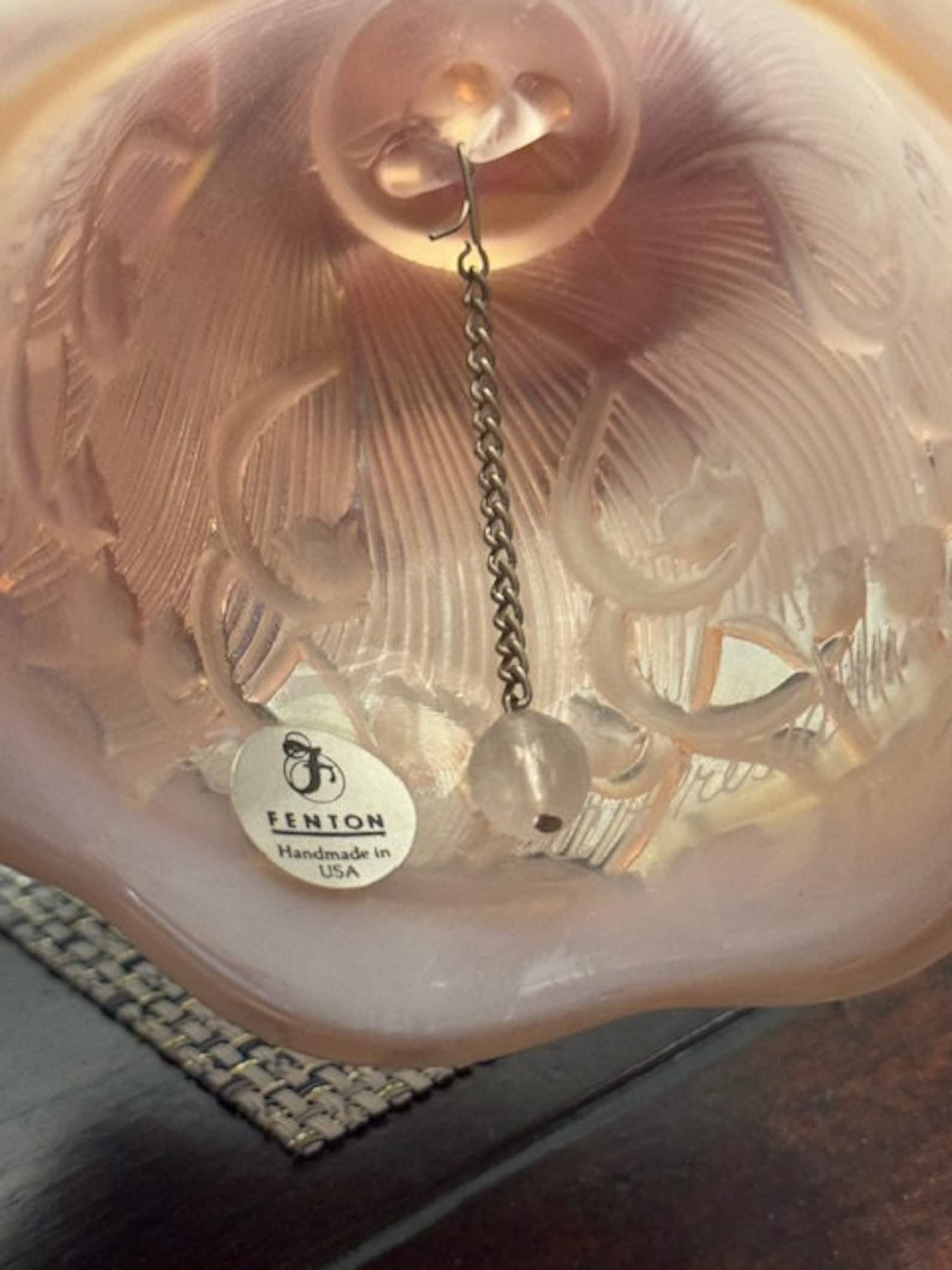 Vintage Fenton Pink Opalescent Bell - Etsy