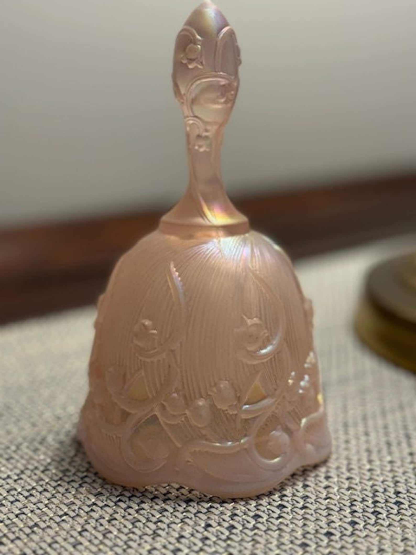 Vintage Fenton Pink Opalescent Bell - Etsy
