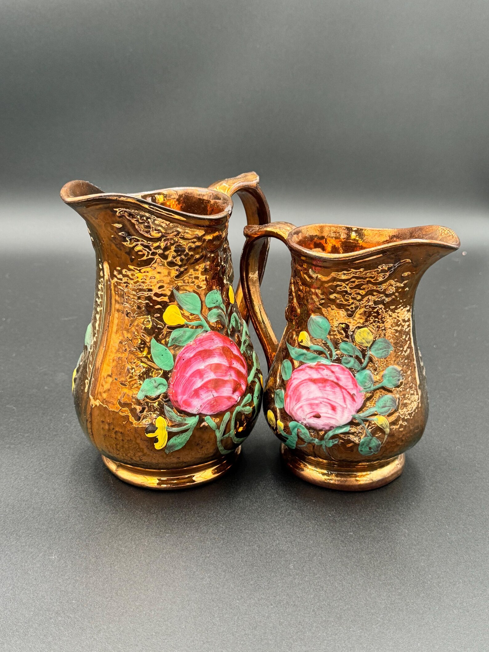 Antique Copper Luster Pitcher - Etsy