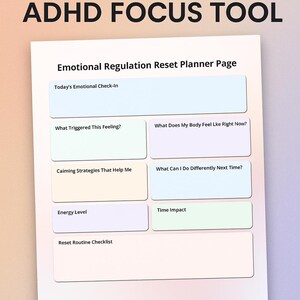 Ultimate ADHD Morning & Focus Planner Bundle – 10 Printable Pages for ...