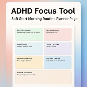 Ultimate ADHD Morning & Focus Planner Bundle – 10 Printable Pages for ...
