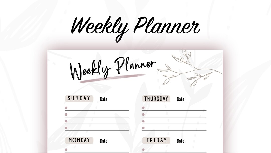 2024 Weekly Planner Printable - Organize Your Week, Notes Section, Next ...