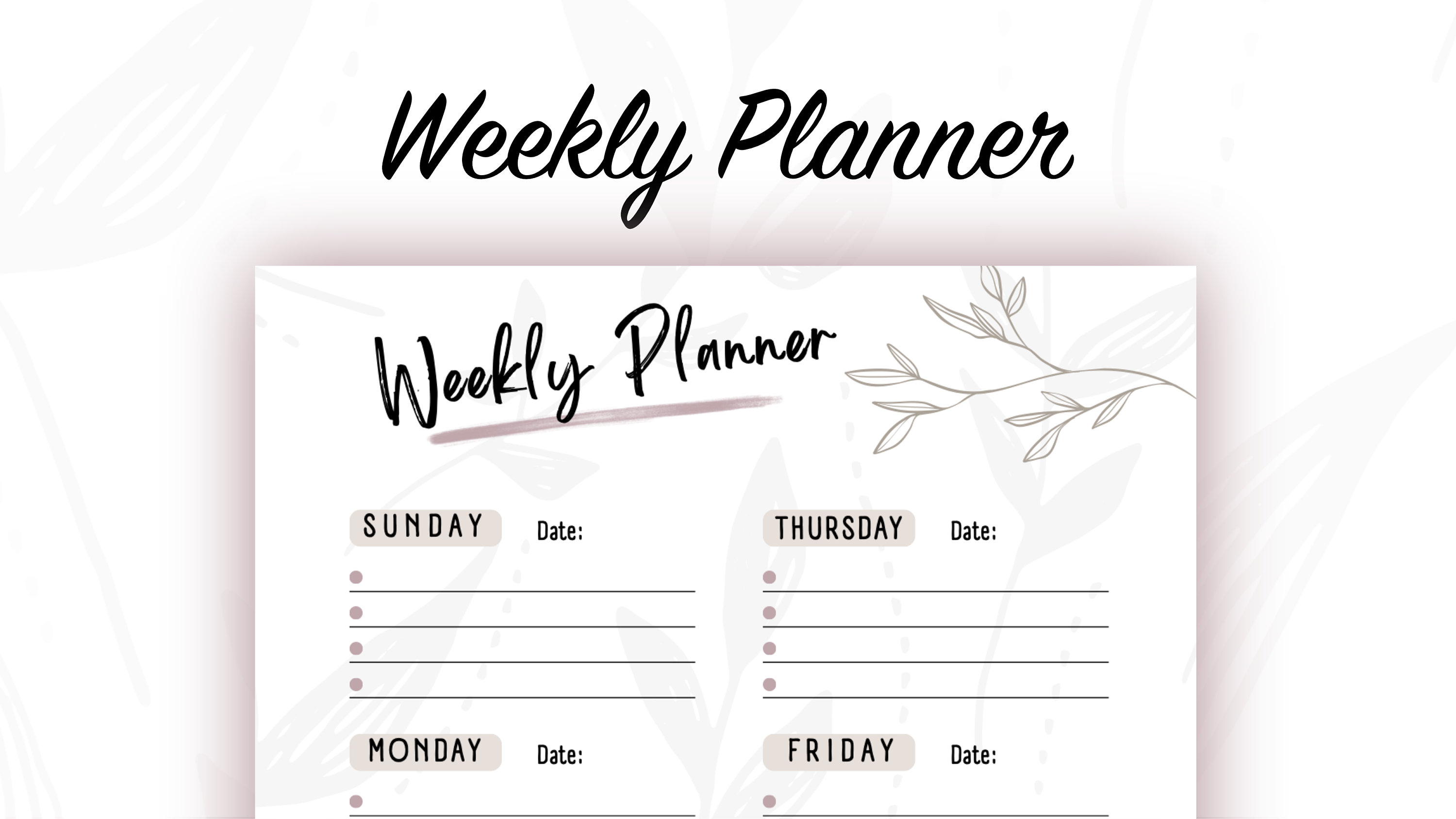 2024 Weekly Planner Printable - Organize Your Week, Notes Section, Next ...