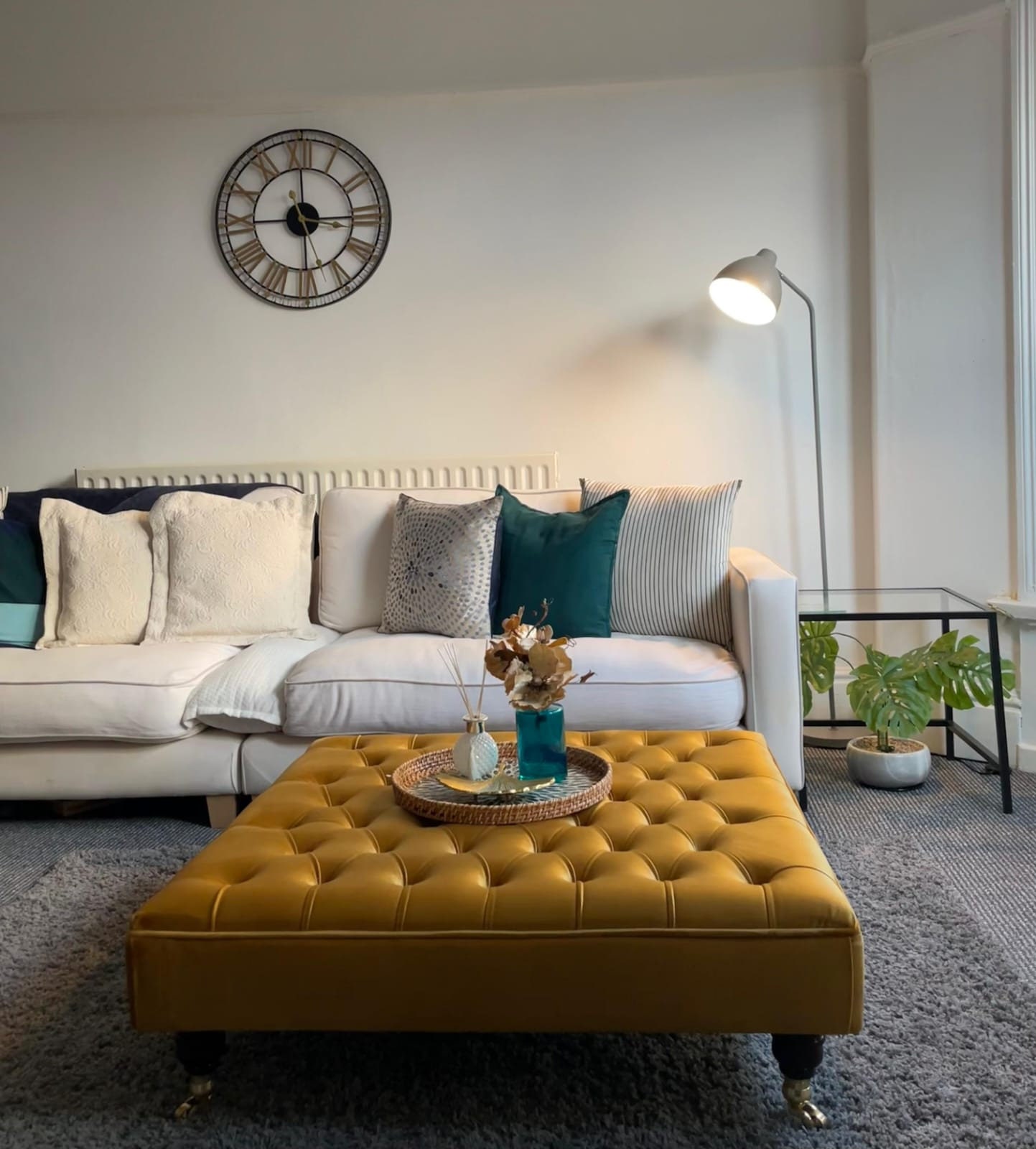 Brand New Mustard Plush Velvet Footstool/coffee Table, Made to Order - Etsy