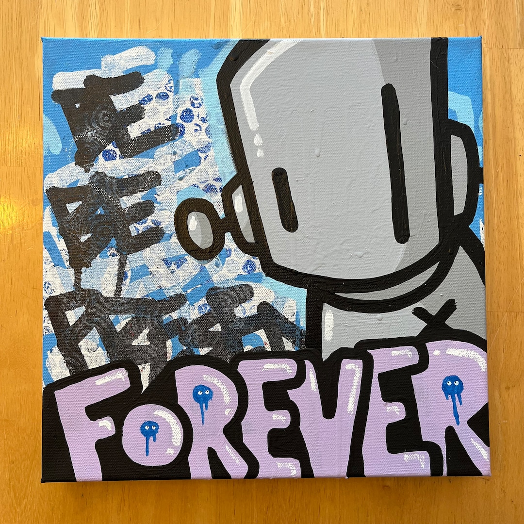 Robots Will Kill Chrisrwk X Dave TOO Collab Canvas Painting Street Art ...