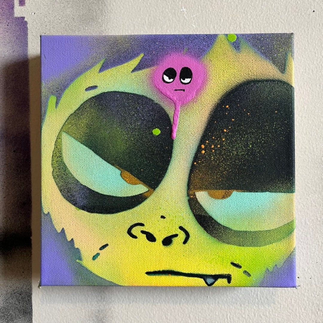 MCA Evil Design X Dave TOO Collab Canvas Painting Graffiti Street Art ...