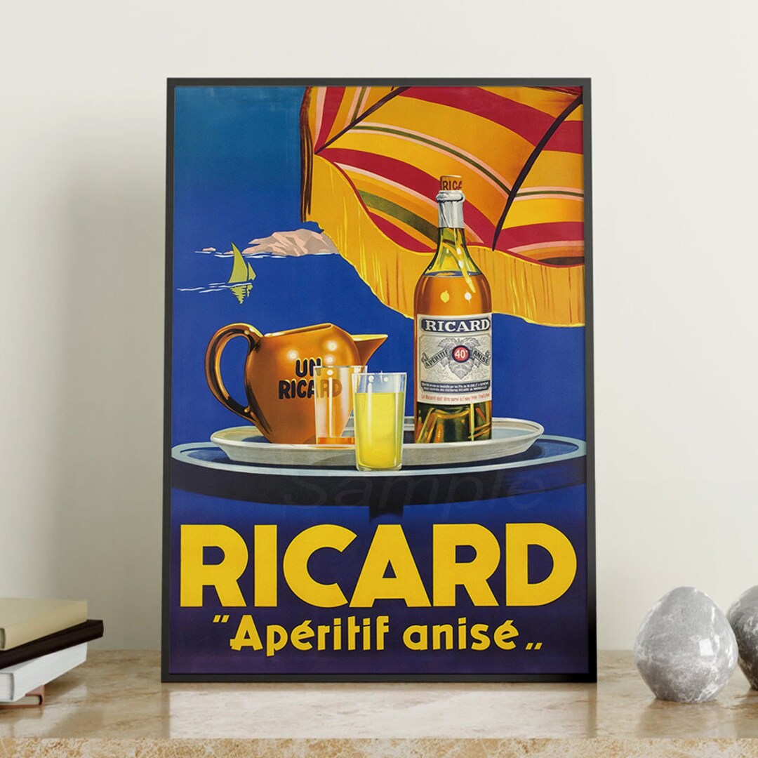 Ricard Aperitif Vintage Posters Poster Prints Wall Art A4 A3 A2 A1 - Etsy