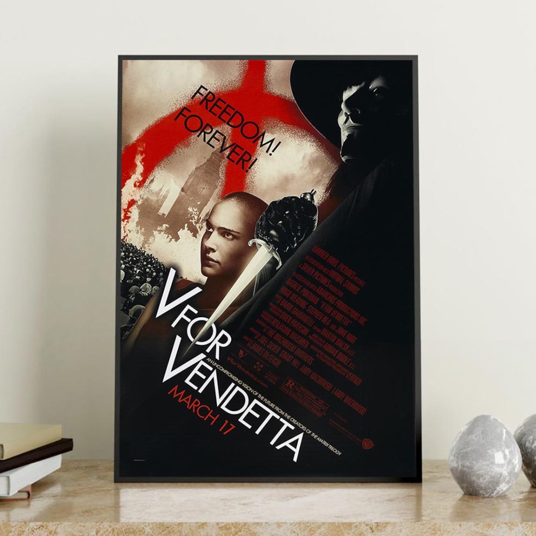 V for Vendetta Movie Posters Poster Prints Wall Art A4 A3 A2 A1 - Etsy
