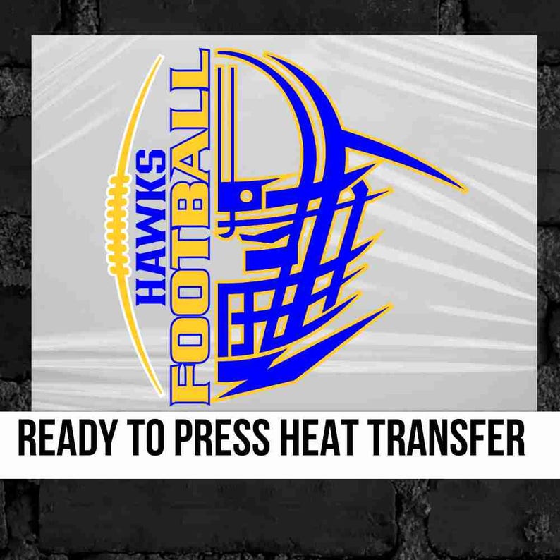 Hawks Football Dtf Transfer Ready to Press, Football Image Transfer ...