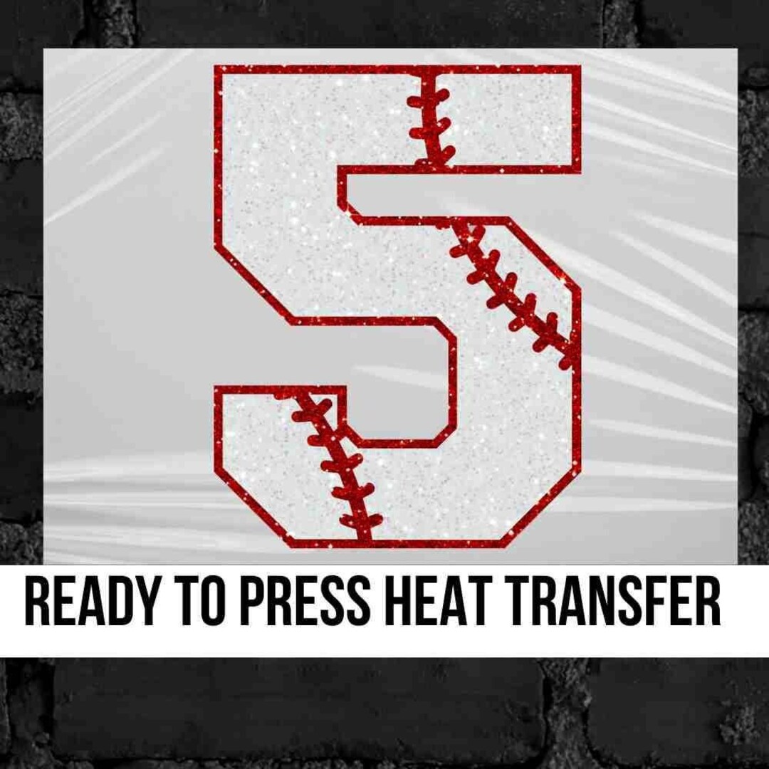 Baseball Number Custom Dtf Transfer Ready to Press School Spirit Heat ...