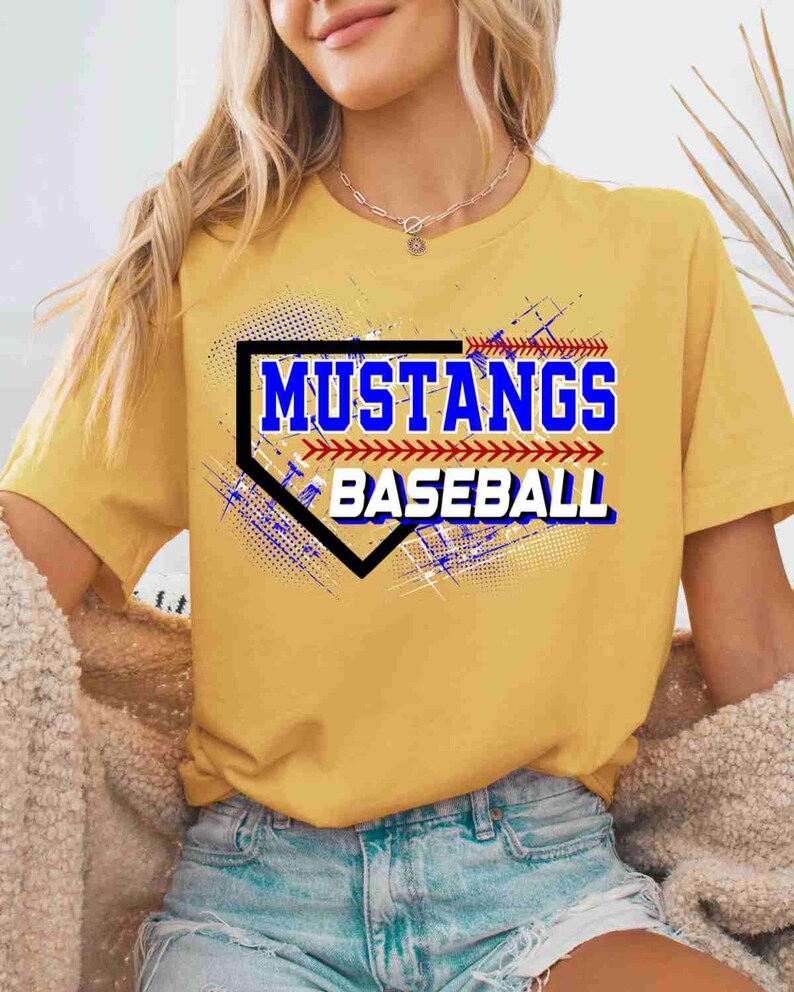 Mustangs Digital Download Baseball Png Blue Mustangs Png Custom School ...